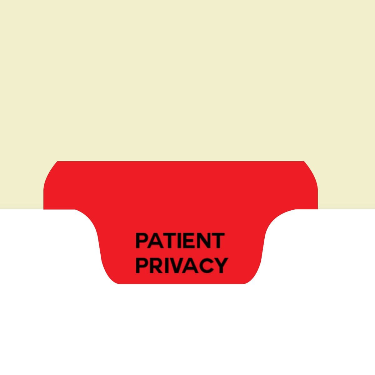 Patient Privacy Chart Dividers - Bottom Tab, Position 1, Red (50/Box)