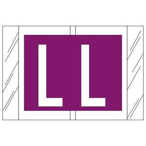 Col'R'Tab Alpha Labels, 82000-Series, 1 H x 1 1/2 W, Letter L, Violet ...
