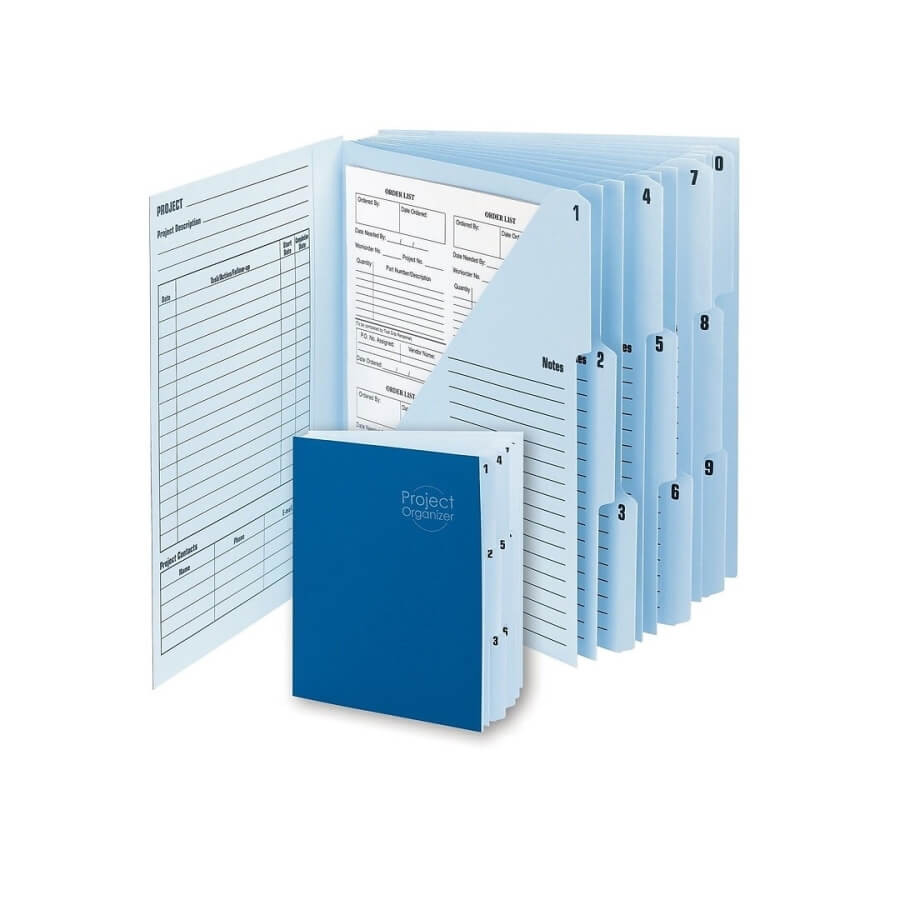Smead 10-Pocket Project Organizer, Letter Size, Navy Blue (89200)