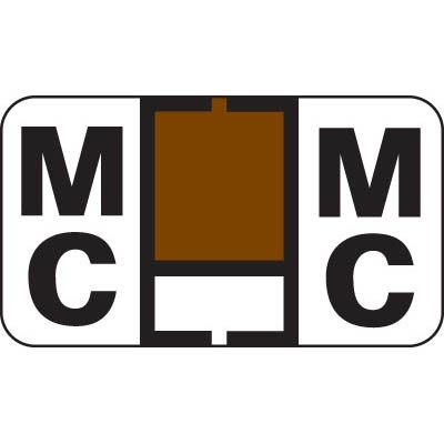 Jeter 7200-Match Labels, Letter Mc, 15/16" x 1-5/8", Brown, 240 ...