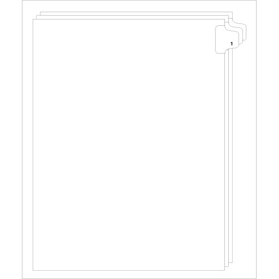 Legal Index Tabs – Numbered Individual Packs #1–49, Side Tab