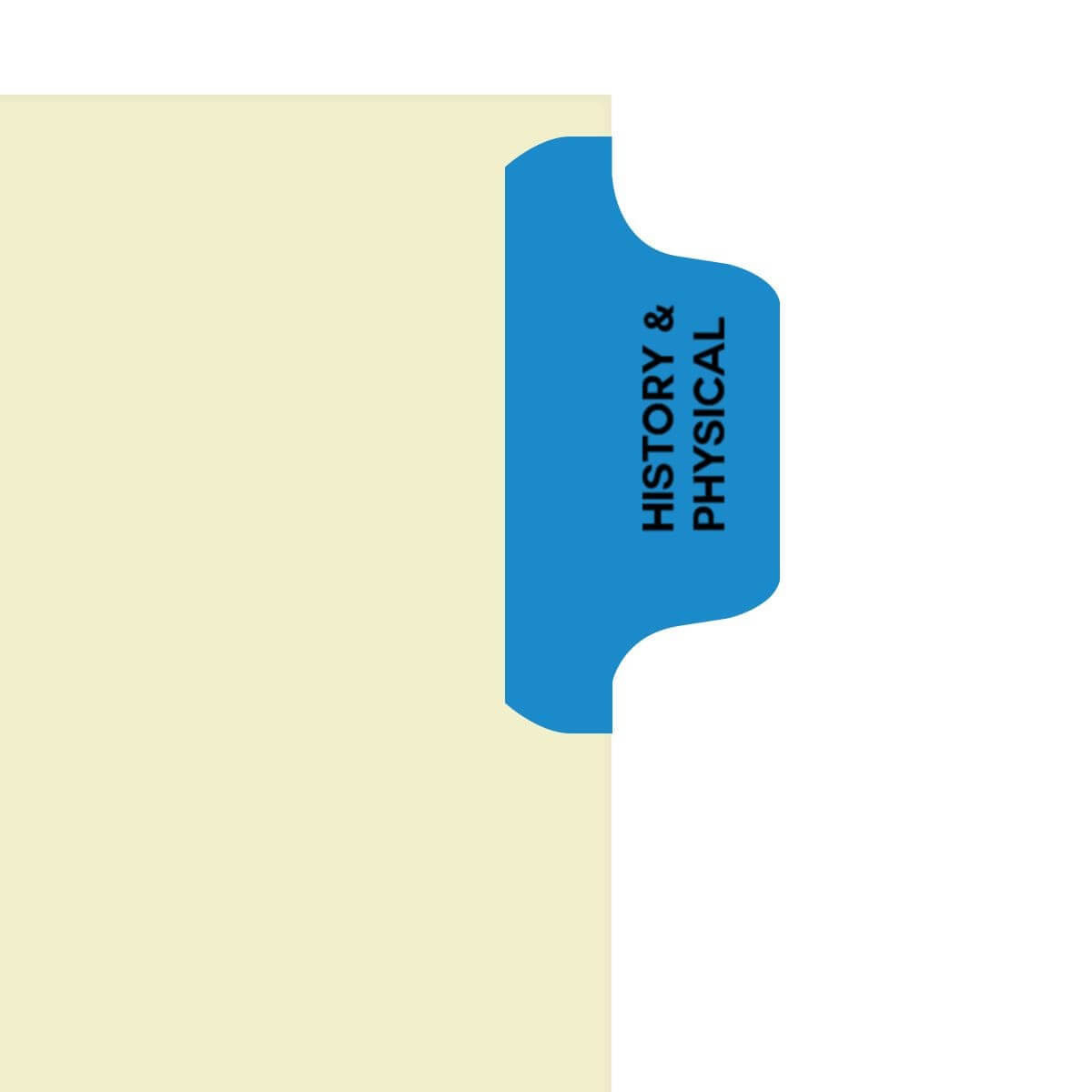 History & Physical Chart Dividers - Side Tab, Position 1, Medium Blue ...