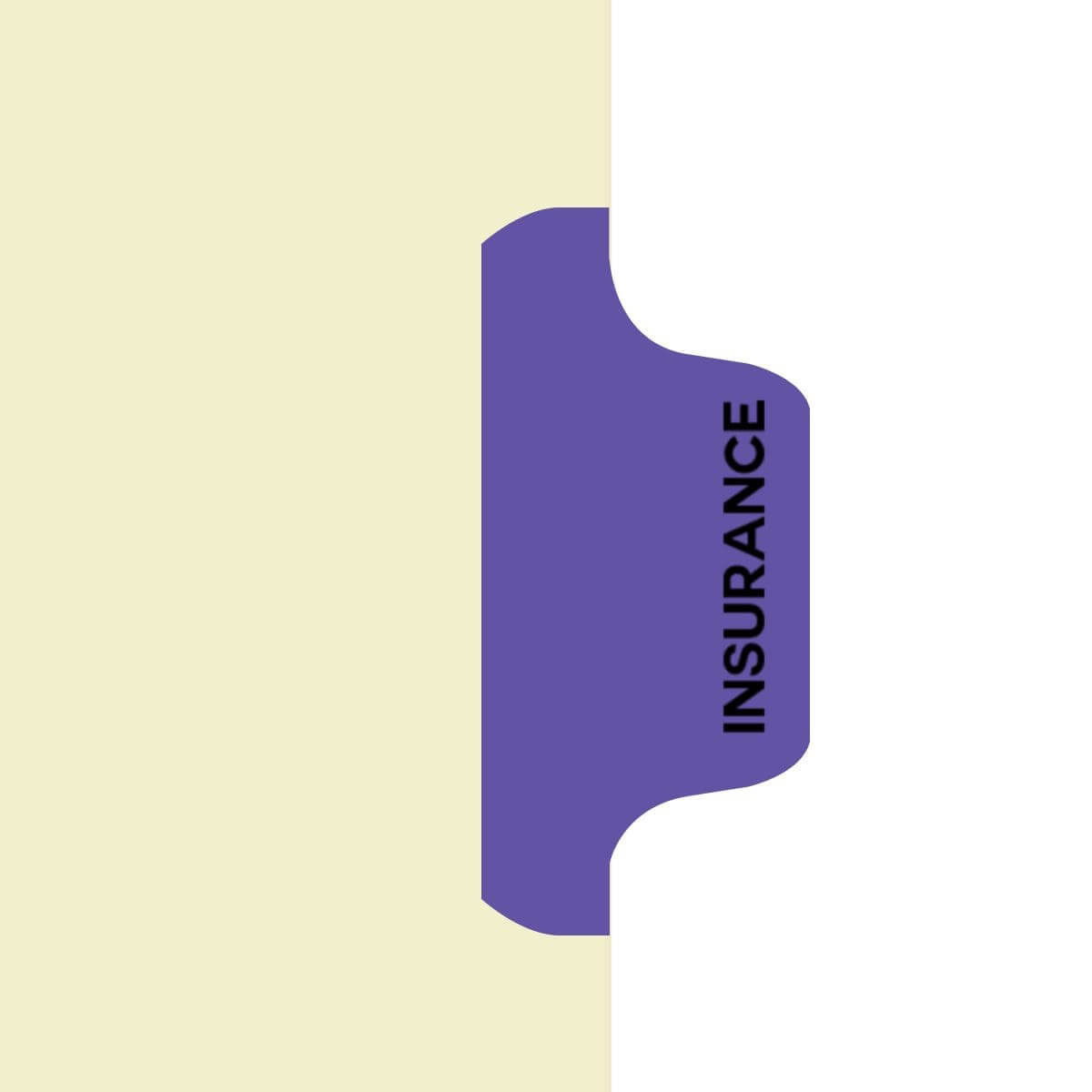 Insurance Chart Dividers - Side Tab, Position 6, Purple (50/Box)