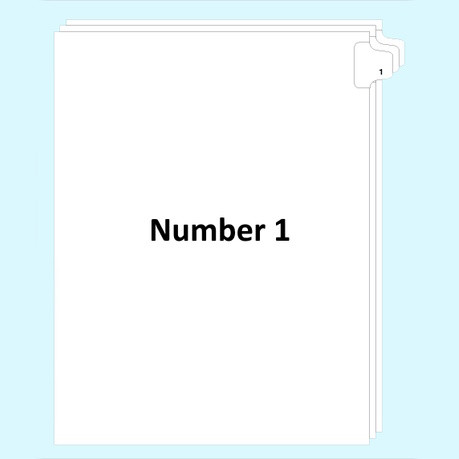 Tab Dividers - Chart Dividers, Legal Index Tabs