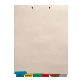 Medical Chart Divider Sets, Bottom Tab, 1/6-Cut, 65 Sets/Box
