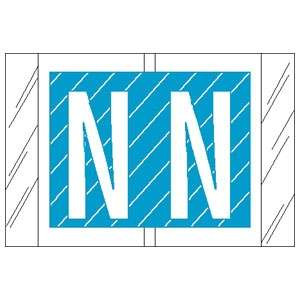 Col'R'Tab Alpha Labels, 12000-Series, 1 H x 1 1/2 W, Letter N, Lt Blue ...