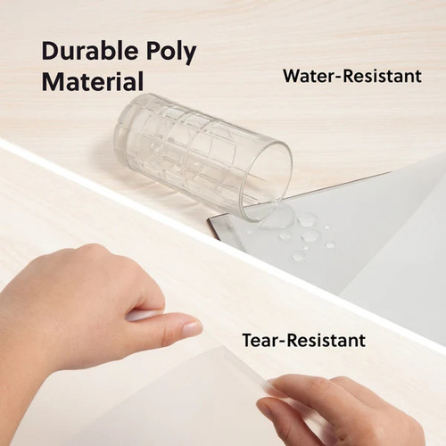 Smead Poly Slash File Jackets, 3-Hole Punched, Clear, 5 Pack (89506)