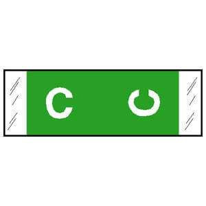 Col'R'Tab Alpha Labels, 81950 Series, 1/2 H x 1 1/2 W, Letter C (81953)