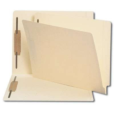 Manila End Tab Fastener Folders, Letter, Drop Front Panel, 2 Fasteners ...