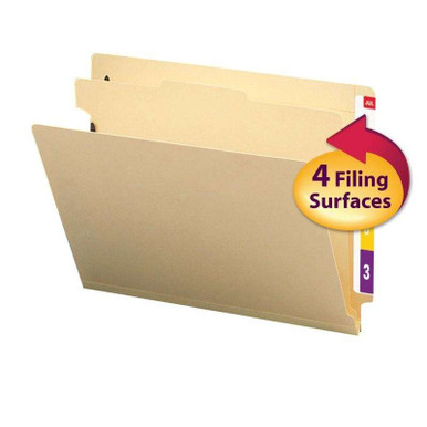 Smead End Tab Classification File Folder, 1 Divider, 2-inch Exp, 10/Bx ...