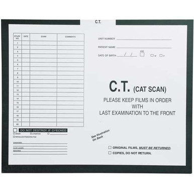 CT Scan Insert Jackets – Top Loading, 14-1/2 x 17-1/2, 250/Box