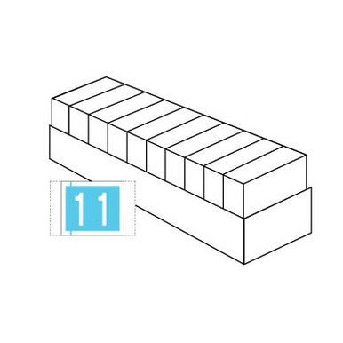 Col R Tab 11000 Labels, 1 H x 1 1/2 W, Number 0-9, 500/Roll (41000)