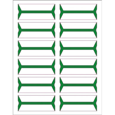 Acme Abgor Wrap-Around Labels, Green, 3/4" x 3-1/2", 240/Pack