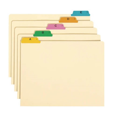 Smead File Guides – A–Z, 1/5-Cut Tabs, Letter Size, Manila (50180)