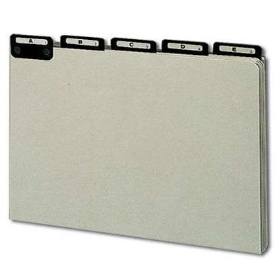 Smead Pressboard Guides, Flat Metal 1/5-Cut Tab w/Insert (A-Z) (52576)