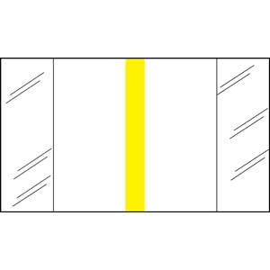 Tabbies Write-On Index Tabs, Yellow, 1/2 H x 1 W, 240/Box