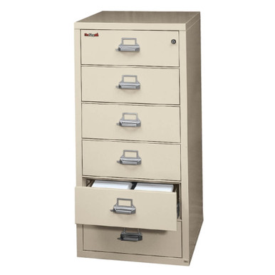 FireKing Card & Check File Cabinet - 6-Drawer, 1-Hour Fire Rated