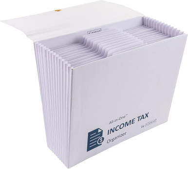 Smead All-in-One Income Tax Organizer - 12-Pocket Expanding File, Navy ...