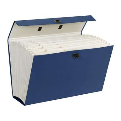 Smead Expanding File Box, 19 Pockets A-Z, Legal Size, Blue (70806)