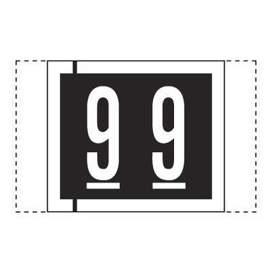 Col'R'Tab Numeric Labels - 81000 Series - Number 9, 100/Pack (81009)