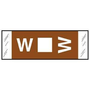 Col'R'Tab Alpha Labels, 81950 Series, 1/2 H x 1 1/2 W, Letter W (81973)