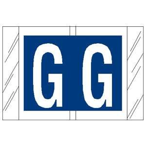 Col'R'Tab Alpha Labels, 82000-Series, 1 H x 1 1/2 W, Letter G, Blue ...