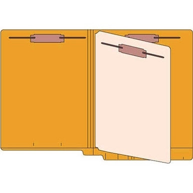 End Tab Classification Folders 1 Divider Goldenrod Letter 25/Box