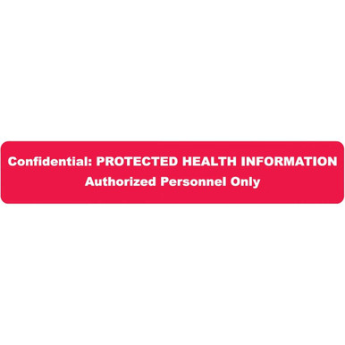 Confidential Labels | Red 2" x 5-1/2" 100/Roll
