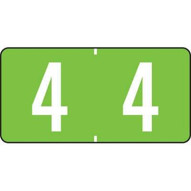 Tab Products Numeric Labels, 1/2 H x 1 W, Number 4, Lt Green, 500/Roll ...