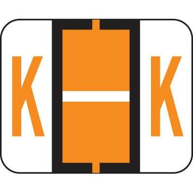 Tab Products Alpha Labels, 1283-Series, 1 H x 1 1/4 W, Letter K, Lt ...