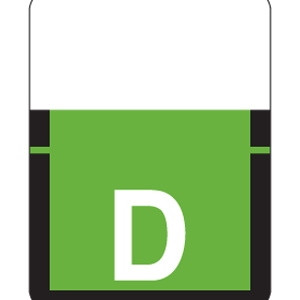Tab Products Alpha Labels, 1307-Series, Top Tab, Letter D, Lt Green ...