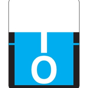Tab Products Alpha Labels, 1307-Series, Top Tab, Letter O, Lt Blue, 500 ...