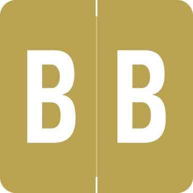 Barkley Alpha Labels, 1 1/2 H x 1 1/2 W, Letter B, Gold, 228/PK (ADPK-B)