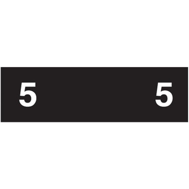 AmesNumeric Labels, AENP-Series, 1/2 H x 1 3/4 W, Number 5, Black, 1000 ...