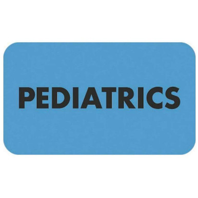 Pediatrics Medical Labels, 7/8" x 1-1/2", Lt. Blue, 250/Roll
