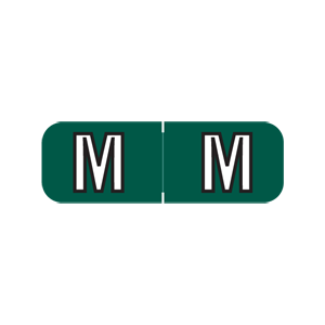 Barkley Alphabetical Labels - Letter M, Dark Green | ABAM Series, 500 ...