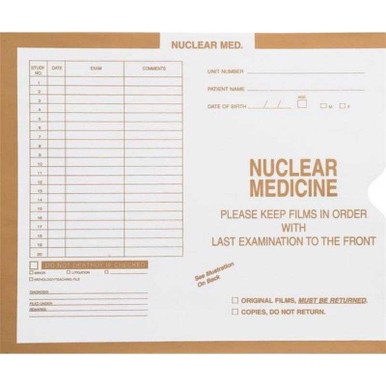Nuclear Medicine Insert Jackets – 10-1/2 x 12-1/2, 250/Box