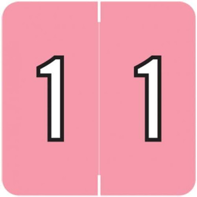 Barkley Numeric Labels, NBRM-Series, 1 1/2 H x 1 1/2 W, Number 1, Pink ...