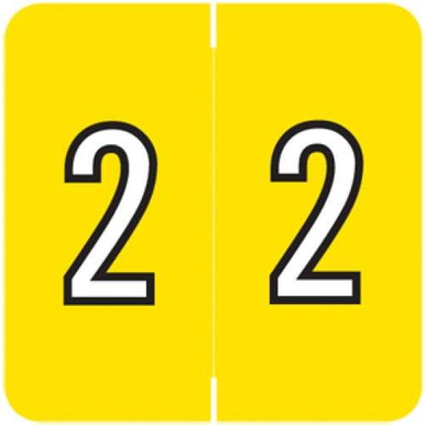 Barkley Numeric Labels, NBRM-Series, 1 1/2 H x 1 1/2 W, Number 2 ...