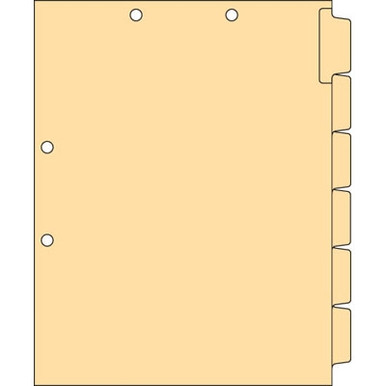 Blank Chart Dividers, Writable, Letter Size, Side Tab, 150 Sheets