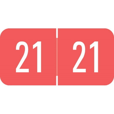 Digi-Color Year Labels, 3/4 H x 1 1/2 W, 2021, Dark Pink, 500/Roll ...