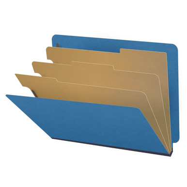 End Tab Classification Folders, 3 Dividers, Letter, Royal Blue (DV-S43 ...