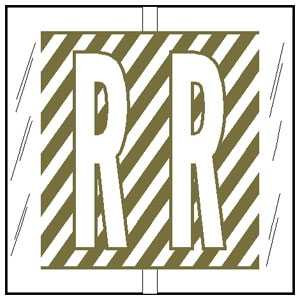 Col'R'Tab Labels - 12100 Series, Letter R, Gold, 500/Roll