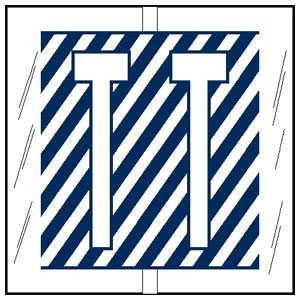 Col'R'Tab Labels - 12100 Series, Letter T, Blue, 500/Roll