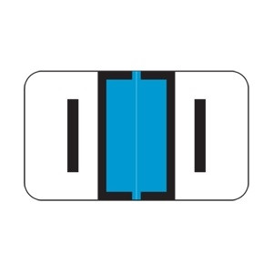 Jeter Alpha Labels, 2800-Series, Letter I, Lt Blue, 500/Roll, JEAM-I