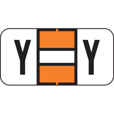 Jeter Alpha Labels, 2900-Series, Letter Y, 3/4 H x 1-1/2 W, Orange ...
