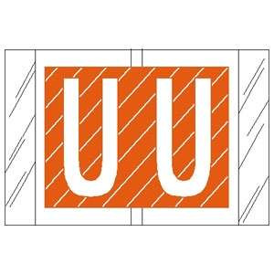 Col'R'Tab Alpha Labels, 12000-Series, 1 H x 1 1/2 W, Letter U, Orange ...