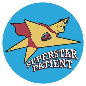 Superstar Patient Dental Stickers, Dark Blue, 1-3/4" Circle, 100/Roll