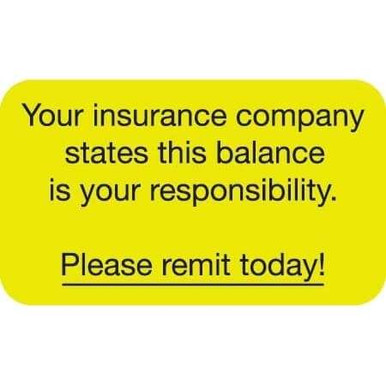 Balance Responsibility Labels | Chartreuse, 250 Labels Per Roll