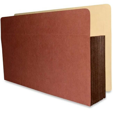 Legal Size End Tab File Pockets – 5-1/4" Expansion, 10/Box